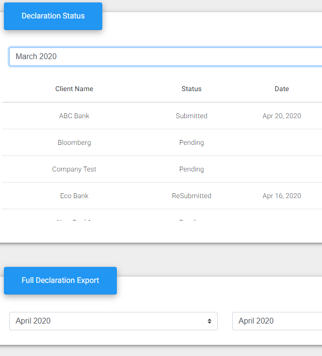 Online Market Data Usage Declaration Portal | ADP | TRG Screen