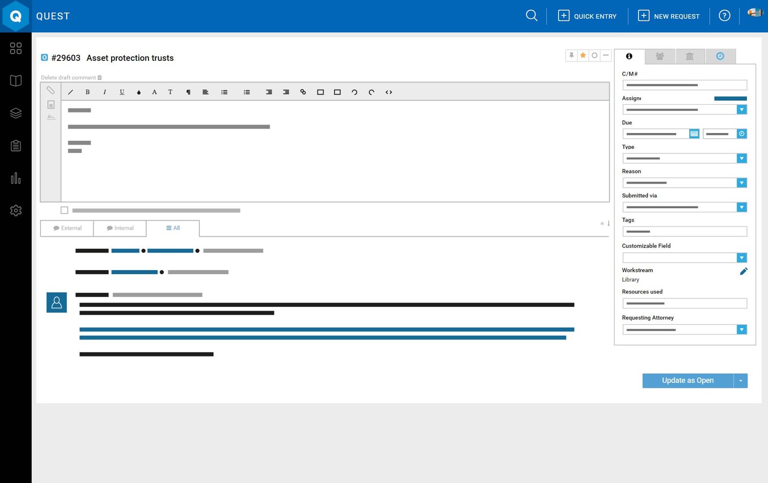 Request Tracking Software | Request management | TRG Screen